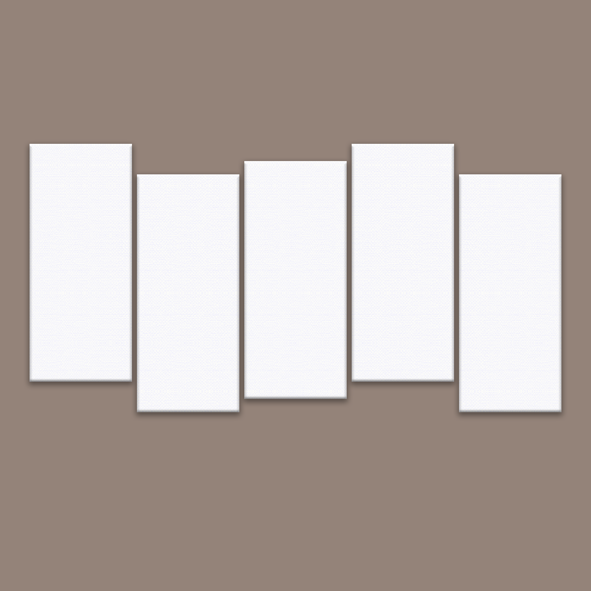 Oversized Staggered Canvas Art | 5 Piece Modern Split Art 100 inches ...